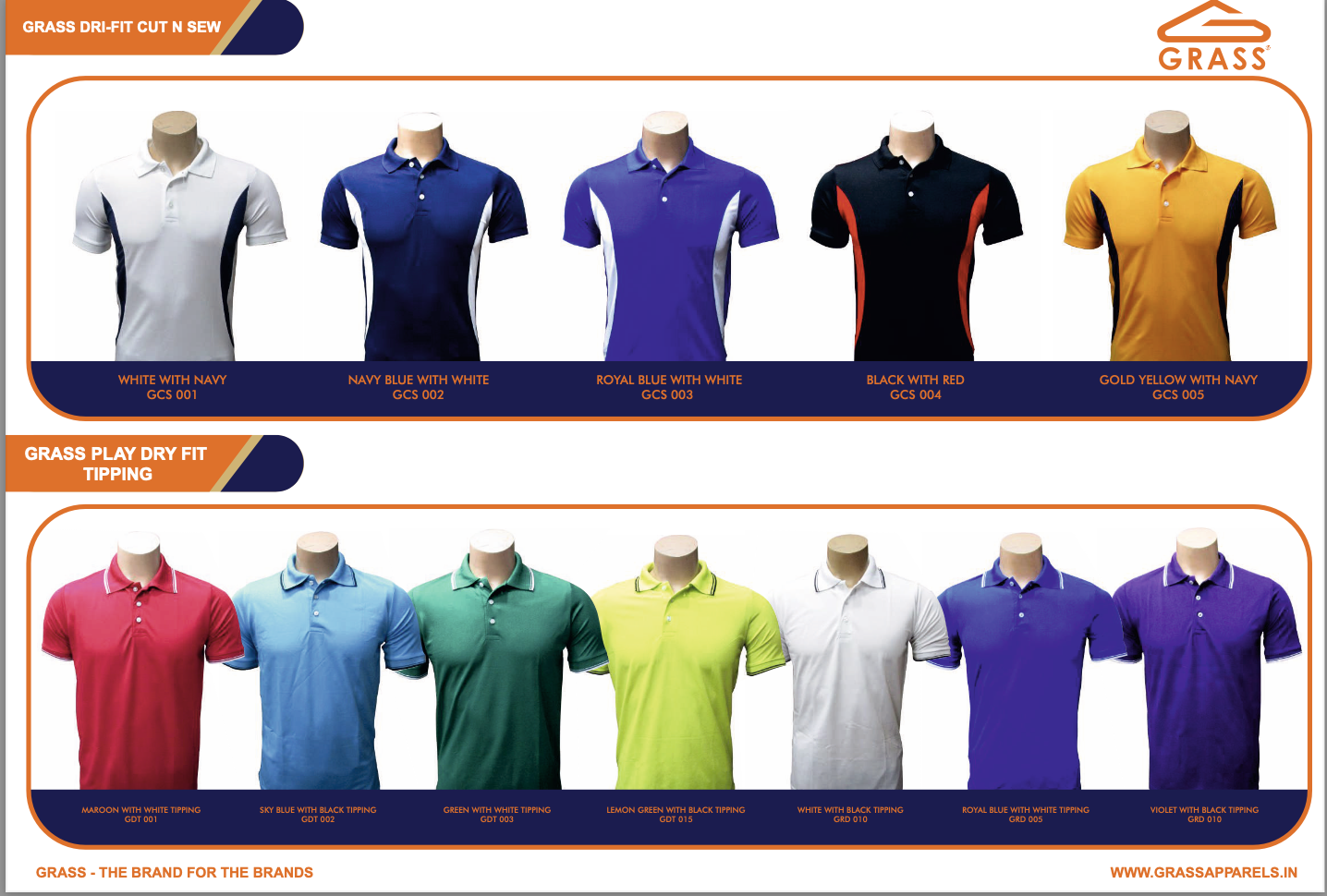 GRASS DRI-FIT CUT N SEW + GRASS PLAY DRY FIT TIPPING – ctoc